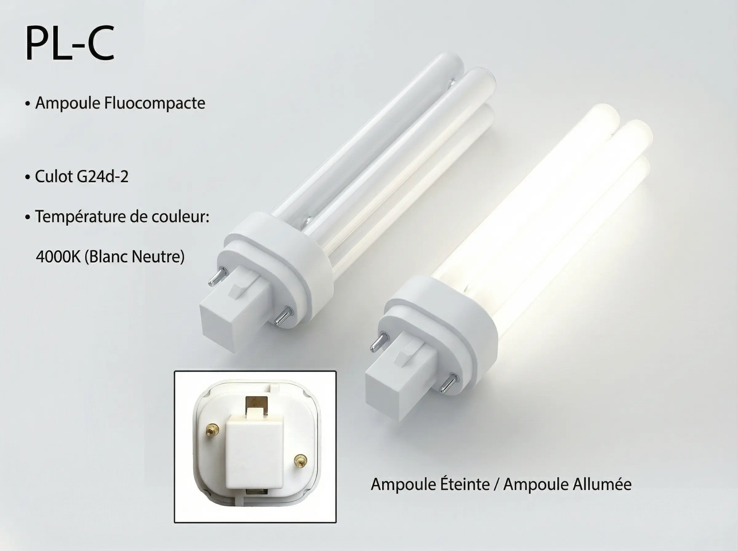 Ampoule G24D-2 18W 4000K – Pièce rare de maintenance | Stock France
